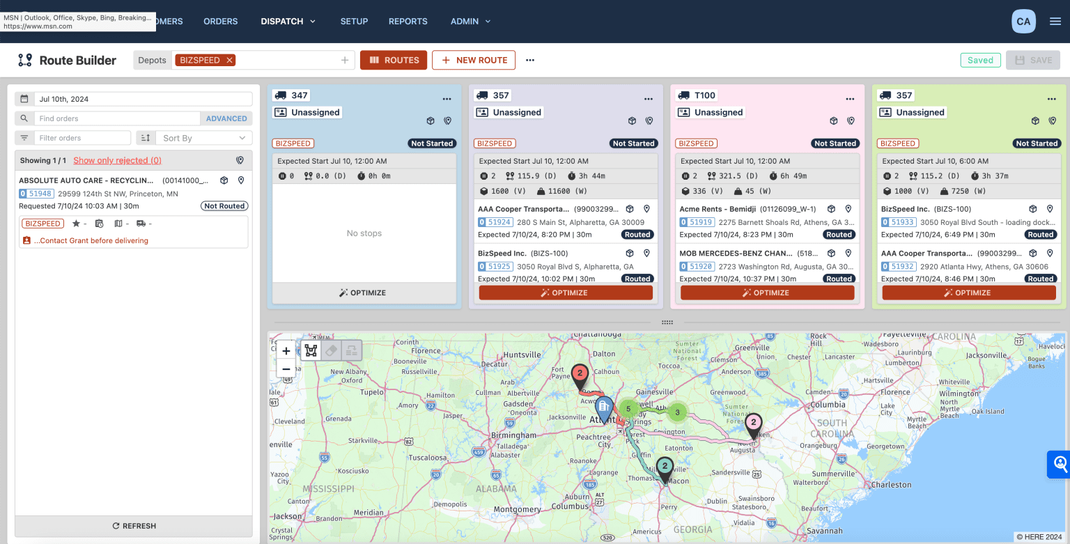 Dispatch and Route Optimization Software